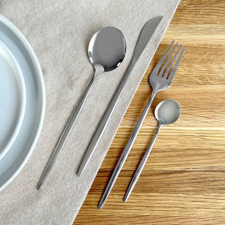 Modern Silver Flatware Utensils Set