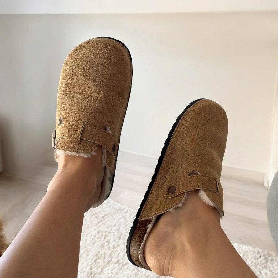 Elle Suede Clogs Mules for Women