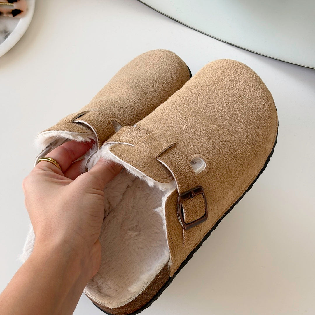 Elle Suede Clogs Mules for Women