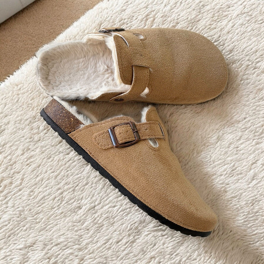 Elle Suede Clogs Mules for Women