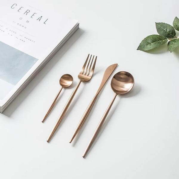 Modern Rosé Flatware Utensils Set